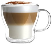 Skleněné hrnky v sadě 2 ks na cappuccino/dvoustěnné 370 ml Bolla – Vialli Design
