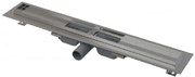 Alca - Sprchový žlab Low 65 cm, s okrajem pro perforovaný rošt, nerez APZ101-650