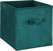 Úložný box, velurový, zelený, 31 cm
