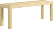 HOMCOM Dvousedací Dřevěná Lavice v Inspiračním Stylu pro Obývací Pokoj, Kuchyni a Vstup, Borové Dřevo, Nosnost až 240 kg, 120 x 33 x 45 cm, Přírodní |