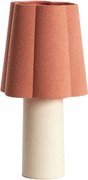Stolní lampa v lososové barvě/krémová s textilním stínidlem (výška 50 cm) Musaby – Light &amp; Living