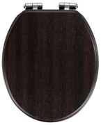 WENKO 22015100-WC sedátko WENGE 35,5x42,5 cm hnědá/stříbrná