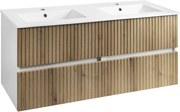 Aqualine Paneda - Umyvadlová skříňka 119x55x45 cm, dub emporio PN312