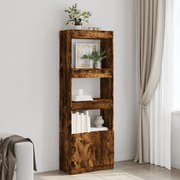 Skříň highboard kouřový dub 63 x 33 x 180 cm kompozitní dřevo