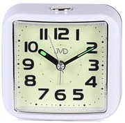 JVD Ručkový analogový netikající tichý budík JVD SRP8204.3 s luminiscenčním displejem