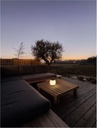 NV 9002876 Venkovní stolní lampa JIGRA černý hliník a akryl LED 2W 3000K 3,7V 306st. IP54 vypínač na těle / USB kabel - NOVA LUCE