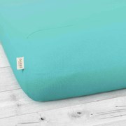 Jersey prostěradlo světle tyrkysové na výšku matrace do 30 cm Velikost: 180 x 200