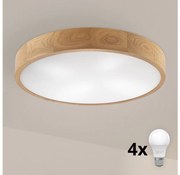 Brilagi - LED Stropní svítidlo CARVALHO 4xE27/60W/230V dub pr. 57,5 cm