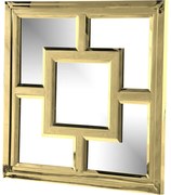 Čtvercové zrcadlo KUBE zlaté 100 x 4 cm
