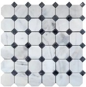 Kamenná mozaika Premium Mosaic Stone calacatta 30x30 cm leštěná STMOSOCTACA