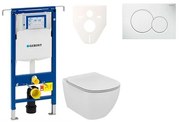 Cenově zvýhodněný závěsný WC set Geberit do lehkých stěn / předstěnová montáž + WC Ideal Standard Tesi 111.355.00.5NF1