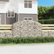 Klenutý gabionový koš 200 x 30 x 120/140 cm pozinkované železo 153466