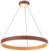 Klausen 142027 - LED Lustr na lanku LEATHER LED/47,8W/230V hnědá/oranžová