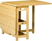 HOMCOM Skleněný rozkládací jídelní stůl pro 6 osob se policemi, stůl do malé kuchyně a jídelny 149,5 x 80 x 73,5 cm | Aosom