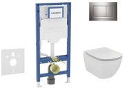 Geberit Duofix - Set předstěnové instalace, klozetu Tesi a sedátka, tlačítko Sigma20, chrom SANI11CD1121