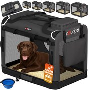 Skládací cestovní box pro psy XXL, antracitový 109444