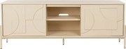 Béžový TV stolek v dekoru dubu 160x60x40 cm Faces – Zuiver