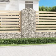 Klenutý gabionový koš 100 x 50 x 220/240 cm pozinkované železo 153441