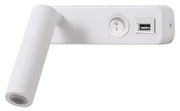 Immax GOAL USB +VYPÍNAČ designové nástěnné LED svítidlo 3W,WHITE