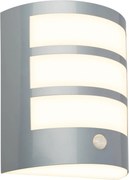 BRI 3795014 LED nabíjecí nástěnné svítidlo, venkovní, pohybové čidlo, soumrakový senzor, IP44, matný chrom - BRILONER