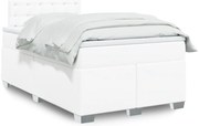 Box spring postel s matrací bílá 120x200 cm umělá kůže 3286117