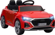 AIYAPLAY Elektrické auto pro děti od 3 let Audi Q8 etron Sportback 12V s baterií a dálkovým ovládáním, jarní odpružení, světla, klakson a hudba červen