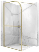 Sprchová zástěna REA SKY 120 cm, zlatá kartáčovaná/transparent - bez vaničky