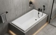 Erga Pureline-S, vana 1500x700x400 mm bez nožiček, bílá lesklá, ERG-V07-PURELINE-S-150x070-WH