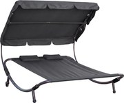 Relaxační lehátko pro 2 osoby Craftfield Bahama, černá