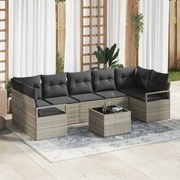 Set pohovek 8 ks 7-Počet míst Světlá šedá a tmavá šedá 3346302