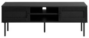 Černý TV stolek v dekoru dubu 120x43 cm Pensacola – Unique Furniture