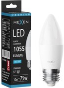 Mexen Nova LED žárovka E27, C37, 10W, Studená - 6500K, 1055 lm - L102-E27-1065-01