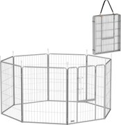 Hřiště pro štěňata PawHut 8-panelové hřiště pro psy s 8 mřížkovými panely | Aosom