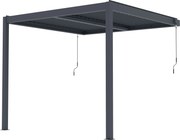 Bioklimatická pergola G21 Trenton Premium 3x3 m, antracitová hliníková