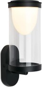 BRI 3930015 LED nabíjecí nástěnné svítidlo, venkovní, dotykový vypínač, vyměnitelné baterie, vč. USB-C kabelu, stmívatelné, IP44, černé - BRILONER