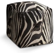 Sablio Taburet Cube Detail zebra: 40x40x40 cm