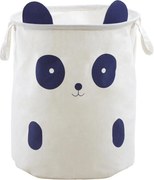 Bílý látkový dětský koš na hračky ø 38x48 cm Mimo Panda Face – Premier Housewares