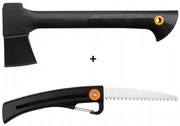 Fiskars Set sekera univerzální A6 + pilka zahradní SW16 Solid 10521