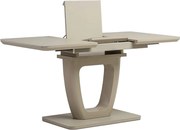 Jídelní stůl 110+40x75 cm, skleněná deska, MDF cappuccino mat (110 x 75) cm