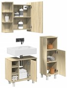 3dílný set koupelnového nábytku dub sonoma kompozitní dřevo 3324975