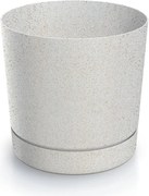 PRO Květináč TUBO P ECO WOOD bílý 10,8cm