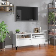 TV skříňka bílá vysoký lesk 100x34,5x44,5 cm kompozitní dřevo
