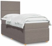 Box spring postel s matrací taupe 90x200 cm textil 3291936