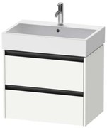 Duravit Ketho.2 - Umyvadlová skříňka 55x68x46 cm, 2 zásuvky, matná bílá K25276018180000