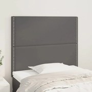 Fionshop 262785252 Čelo postele 2 ks šedé 100x5x78/88 cm umělá kůže