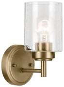 Kichler KL-WINSLOW-1W-NBR - Nástěnná lampa WINSLOW 1xE27/60W/230V mosaz