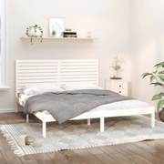 Rám postele bílý masivní dřevo 180 x 200 cm Super King 3104624