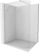 Mexen Kioto, sprchová zástěna Walk-In 100 x 200 cm, 8mm čiré sklo, broušená ocel profil, 800-100-101-97-06