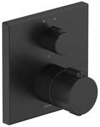 Duravit - Termostatická baterie pod omítku, pro 2 spotřebiče, matná černá TH4200013046