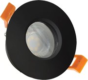 Bodovka do koupelny IP65 FIALE/GU10 černá barva 83×51 mm